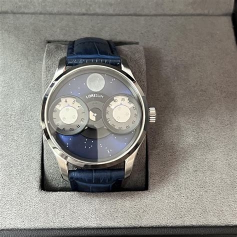 [wts] Loresum Ls03 Midnight Blue Automatic Regulator Watch With Moon