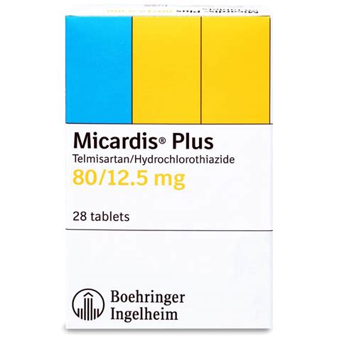 Micardis Plus 80125 Mg Telmisartan‑hctz Tablets 28 Count Nahdi