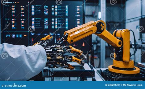 Industrial Robotic Arm On Isolated Industrial Robot Manipulator