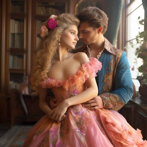 AI Female And Male Model Historical Couple Romance Novel Cover Model AI Photography Elegant