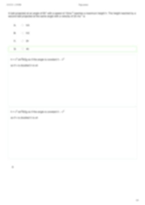 SOLUTION Physics Projectile Motion Worksheet Studypool