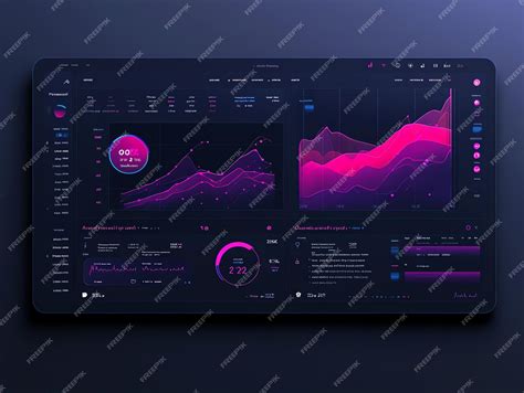 Futuristic Data Analytics Dashboard Premium Ai Generated Image