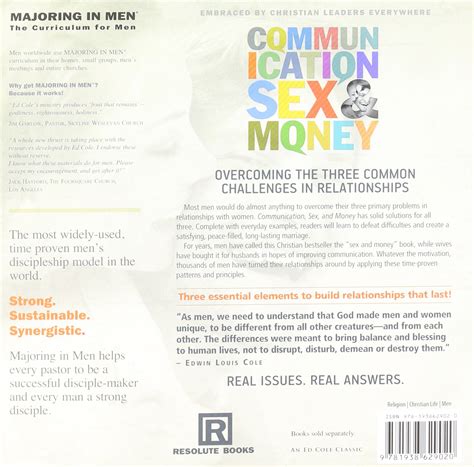 Communication Sex And Money Workbook Overcoming The Three Common Challenges In Relationships