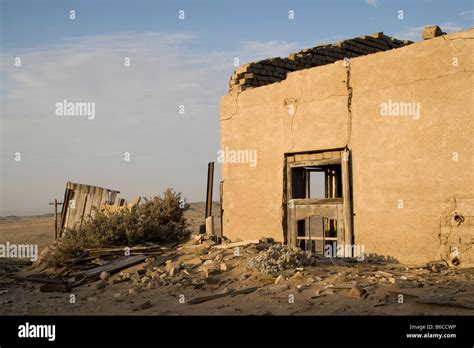 Africa Namibia Kolmanskop Crumbling Building In Ghost Town Of Abandoned