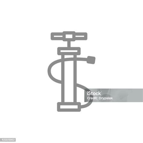 간단한 자동차 펌프 라인 아이콘입니다 기호와 기호 벡터 일러스트 레이 션 디자인 흰색 배경에 고립 아이콘에 대한 스톡 벡터 아트