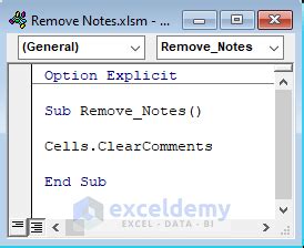 How To Remove Notes In Excel 5 Easy Ways ExcelDemy