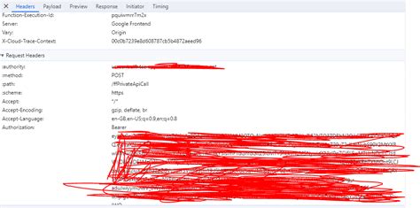 flutterflow private cloud api not sending authorization header to