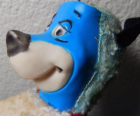 Scarce Huckleberry Hound Vinyl And Plush Doll Semco Hanna Barbera