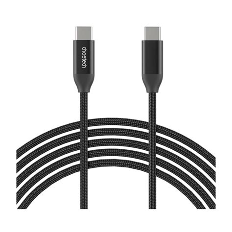 Pd W Usb C To Usb C Nylon Cable M Black En