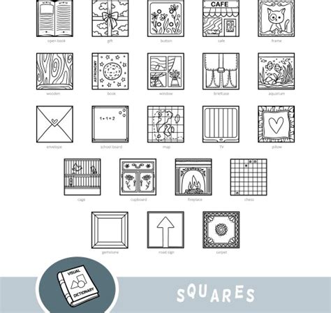 Colorful Set Rectangle Shape Objects Visual Vector Image