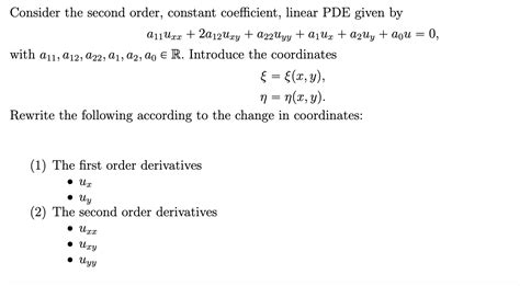 Solved Consider The Second Order Constant Coefficient Chegg