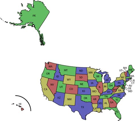 US State Abbreviations and State Capitals 미국의 주명과 약어 및 주 수도 네이버 블로그