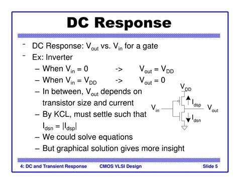 PPT VLSI System Design DC Transient Response PowerPoint Presentation ID