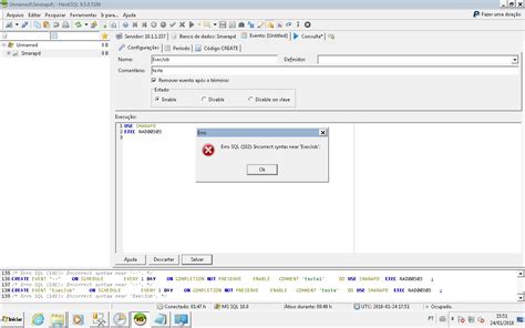 Create Event On Heidisql