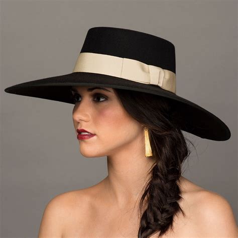 Gaucho Hat 5 Wide Brim Black Hat Bolero Hat Flamenco Hat Spanish