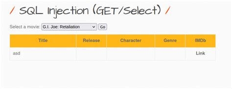 Bwapp Sql Injection Get Select