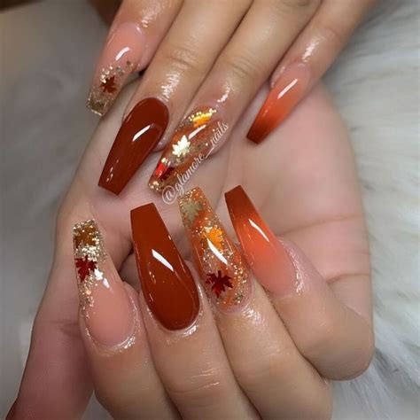 Fall Nails 66 Ideas For The Autumn Season Lynsire Fall Gel Nails