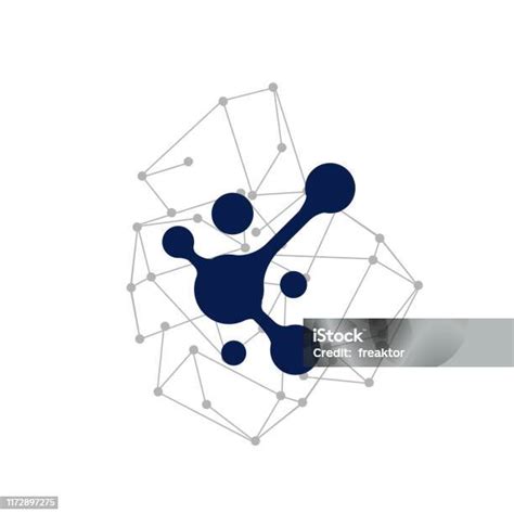 플랫 모던 커넥션 도트 로고 디자인 벡터 일러스트 기술 추상도 도트 연결 크로스 아이콘 개념에 대한 스톡 벡터 아트 및 기타