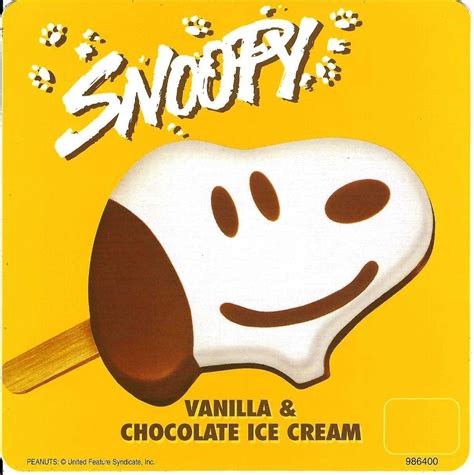Classic Snoopy Popsicle Ice Cream Truck Sticker 6 X 6 White Letters