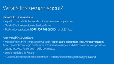 Azure Service Fabric And The Actor Model When Did We Forget Object