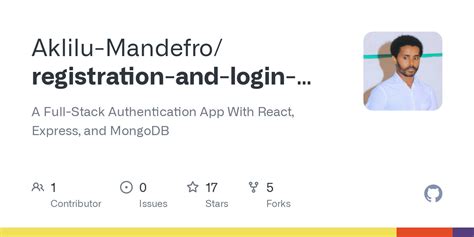 Github Aklilu Mandefroregistration And Login App Using React Express