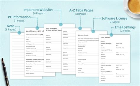 Password Book With Alphabetical Tabs Hardcover Password Keeper