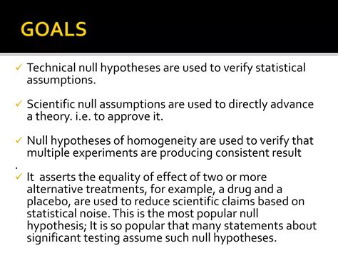Null Hypothesis And Alternat Hypothesis Pptx Physics Science