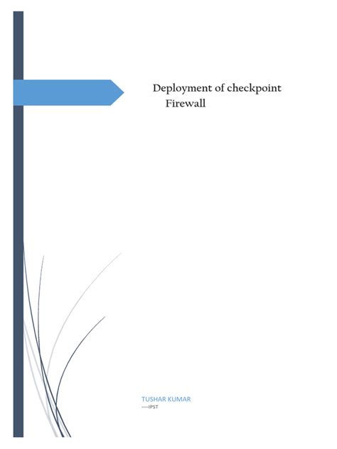 Deployment Of Checkpoint Firewall Pdf Ip Address Command Line Interface