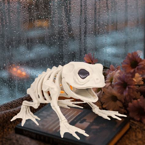 Halloween Frog Skeleton Spooky Decorations Simulation Animals Skeleton