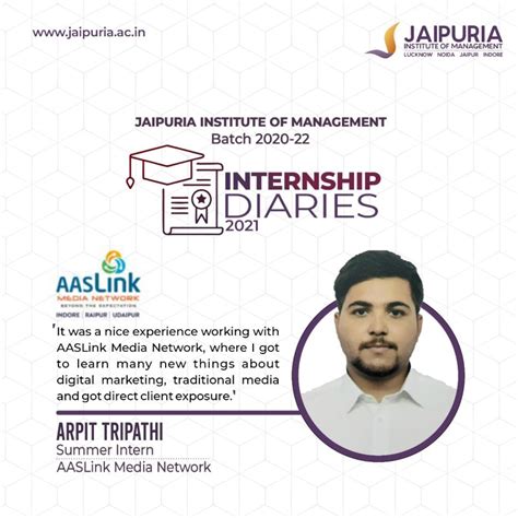 Arpit Tripathi On Linkedin Internship Media Management Marketing