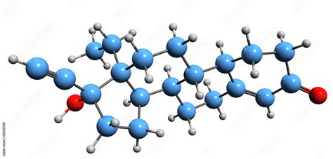 3d Image Of Levonorgestrel Skeletal Formula Molecular Chemical