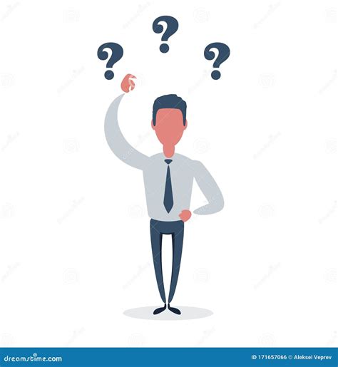 Business Thinking With Question Marks Stock Vector Illustration Of Examination Decision