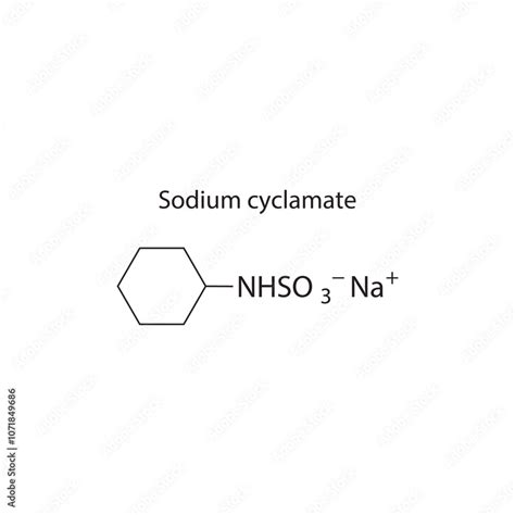 Poster Sodium Cyclamate Skeletal Structure Diagram Wall Art Ukposters