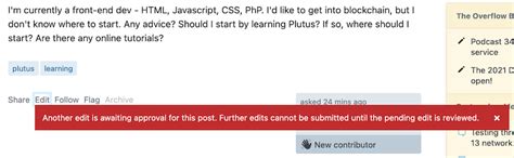 Prevent Starting To Suggest An Edit From The First Posts Review Queue