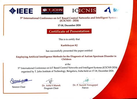 Ai Iot Artificialintelligence Healthcareinnovation Research… Karthikeyan Kj