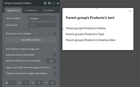 How To Send Data From Repeating Group To Popup In