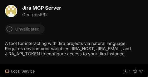 Jira MCP Server MCP Servers LobeHub