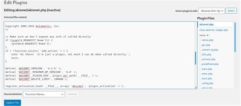 reverse shell in wordpress via edit plugin feature