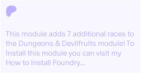 One Piece Dungeons And Devilfruits Expanded Module V1 Expanded Races Foundryvtt Rdnd