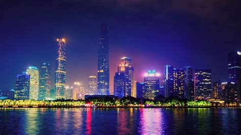City Skyline Night Free Stock Video Pixabay