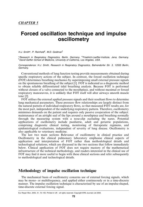 pdf forced oscillation technique and impulse oscillometry