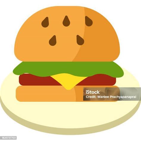 햄버거 접시 벡터 아이콘 절연 통하고 있는 흰색 통하고 있는 굽기에 대한 스톡 벡터 아트 및 기타 이미지 굽기 만족