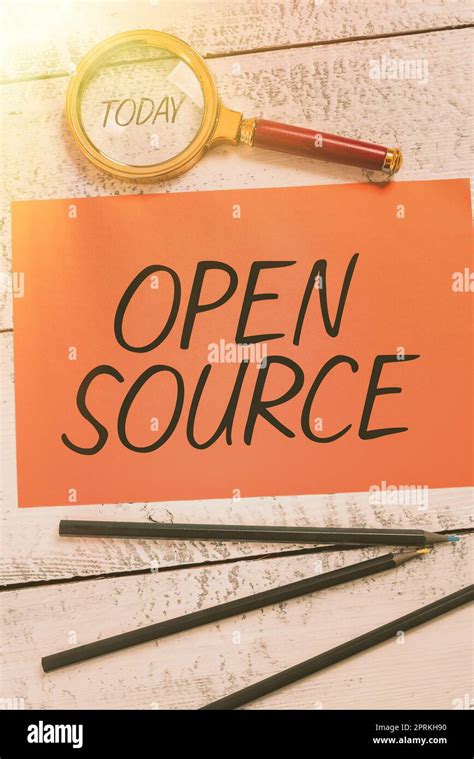 hand writing sign open source business overview contains the source