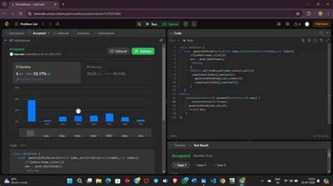 naga teja manikanta boddu on linkedin permutations backtracking solved leetcode recursion