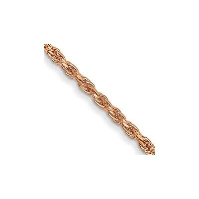 18 14k Rose Gold 1mm Diamond Cut Machine Made Rope Chain Necklace Ebay
