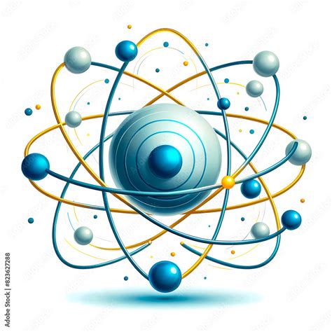 Vector Illustration Showing The Structure Of Atoms The Smallest Particles Of Various Elements