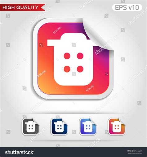 Delete Icon Button With Delete Icon Modern UI Royalty Free Stock Vector Avopix