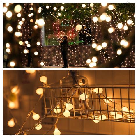 CF Shop Battery Box LED Ball Bulb String Lights With White Light Garden Home Party Bar