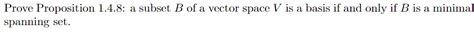 solved prove proposition 1 4 8 a subset b of a vector space