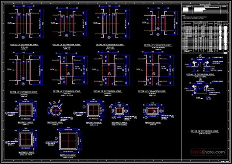 62 Free Download Of Steel Expansion Joints Sections Autocad Drawing Dwg